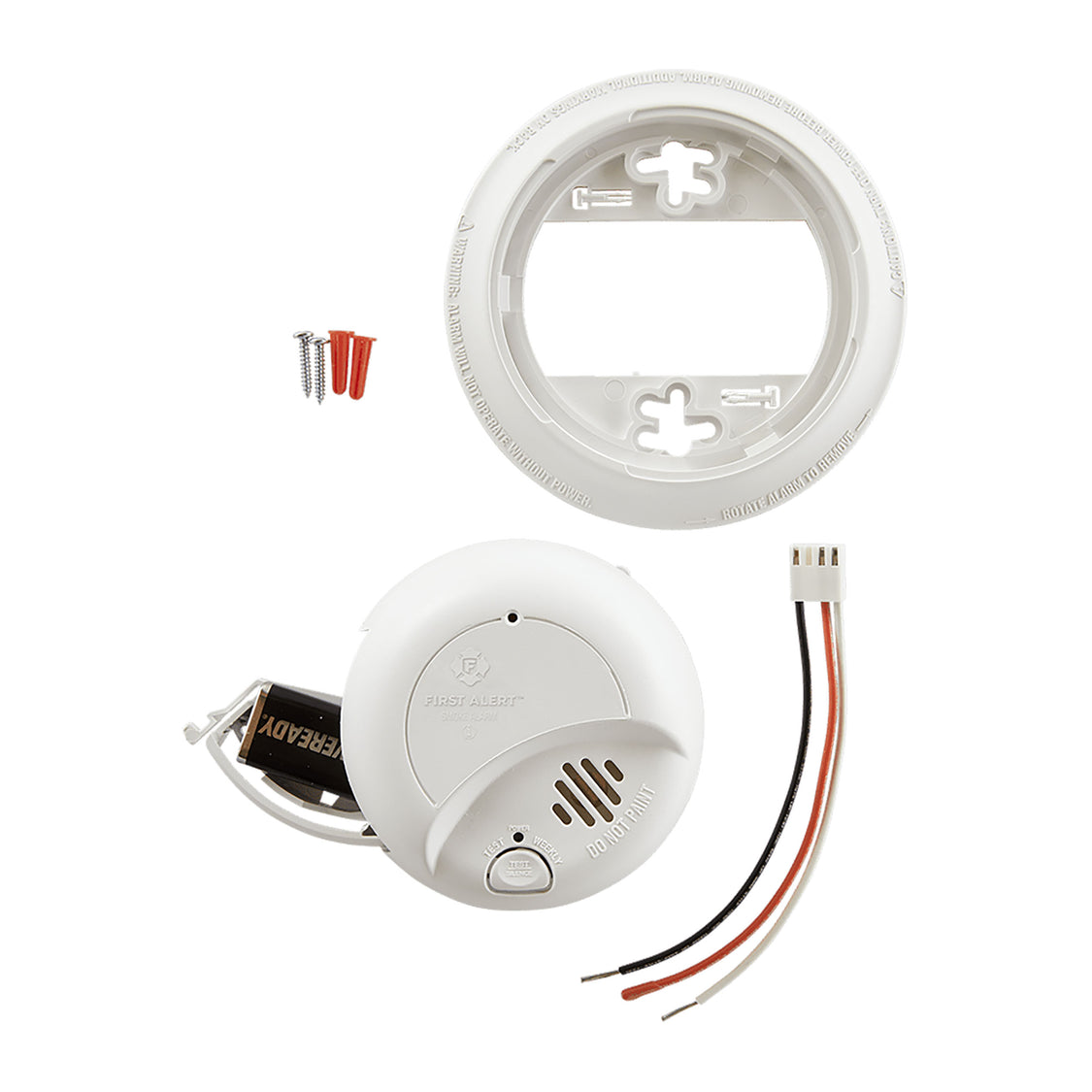 Hardwired Ionization Smoke Alarm with Battery Backup