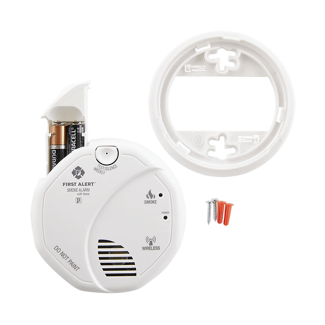 Battery-Operated Interconnected Wireless Smoke Alarm with Voice Locati