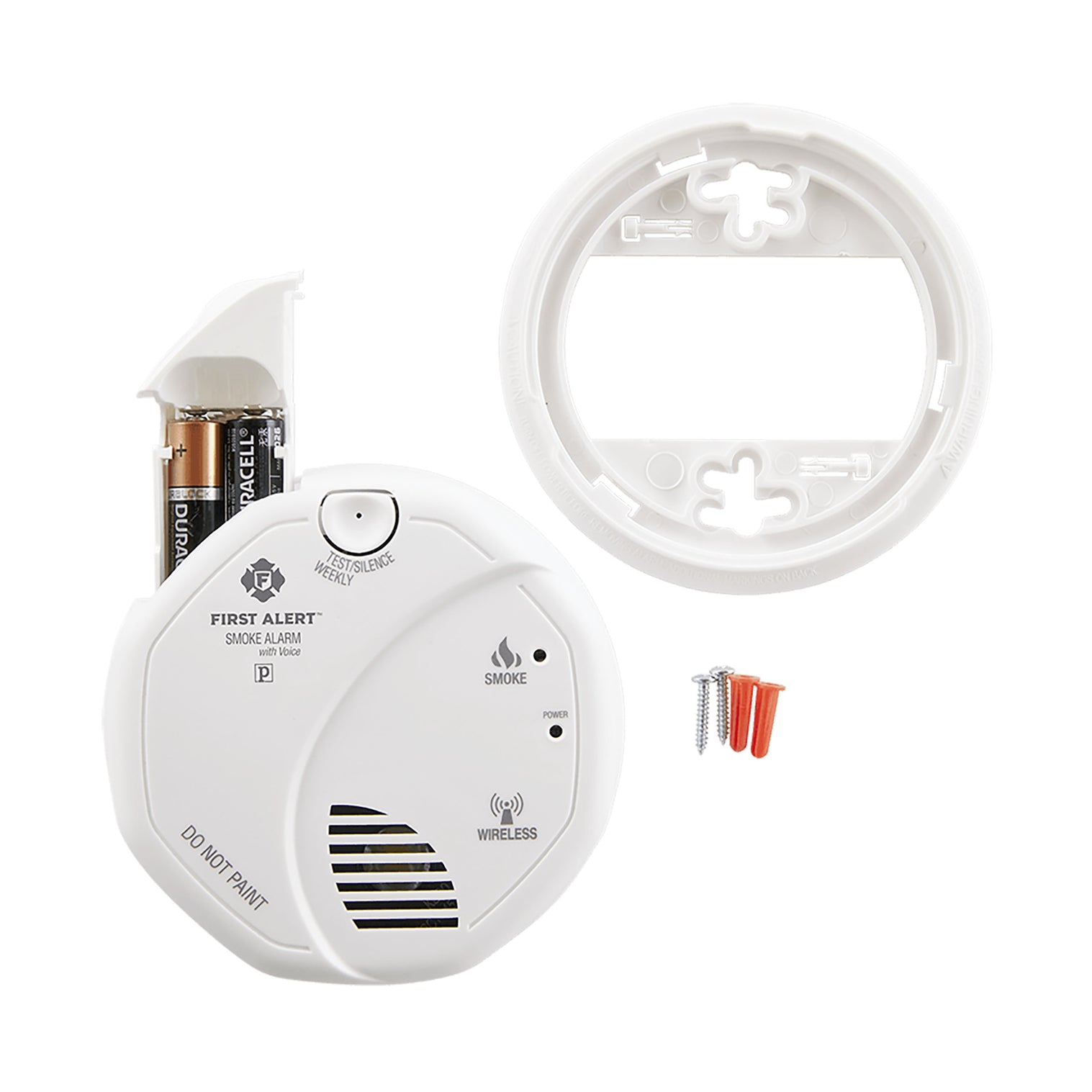 Battery-Operated Interconnected Wireless Smoke Alarm with Voice Locati