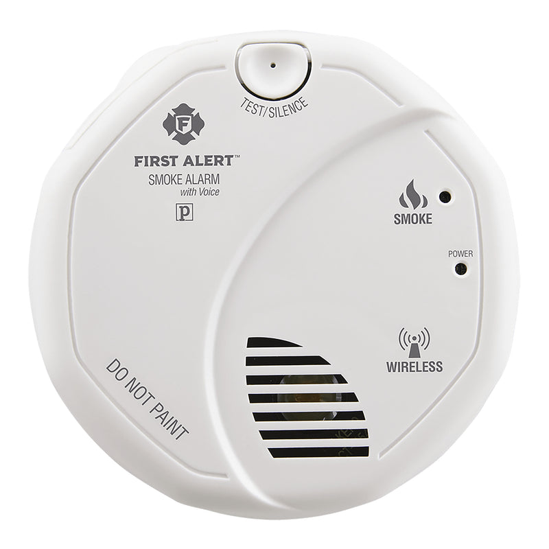 Battery-Operated Interconnected Wireless Smoke Alarm with Voice Locati