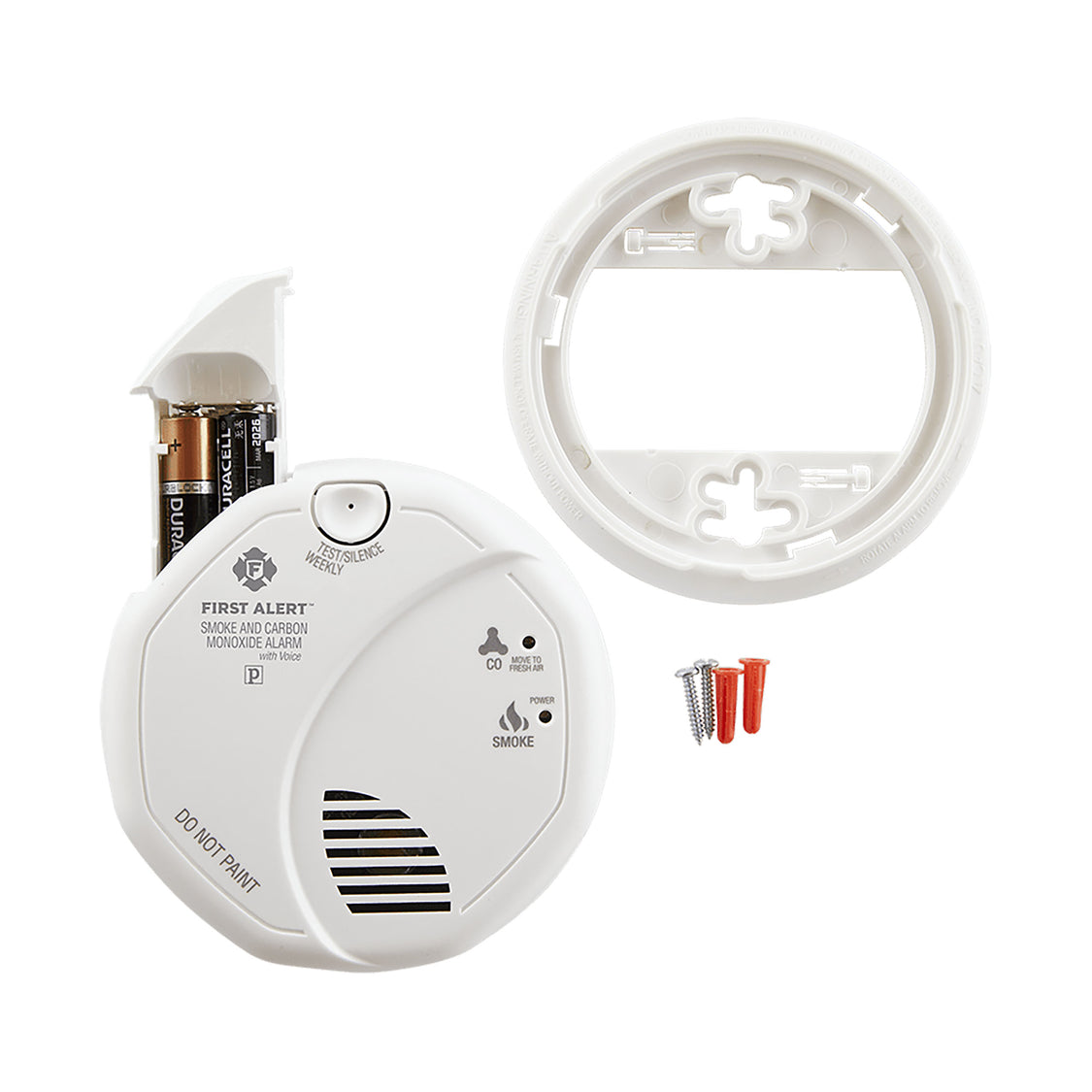 Battery Powered Combination Smoke and Carbon Monoxide Alarm with Voice