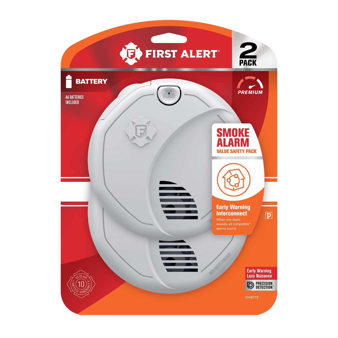 Interconnect Battery-Operated Smoke Alarm With Voice Alerts | SM500V