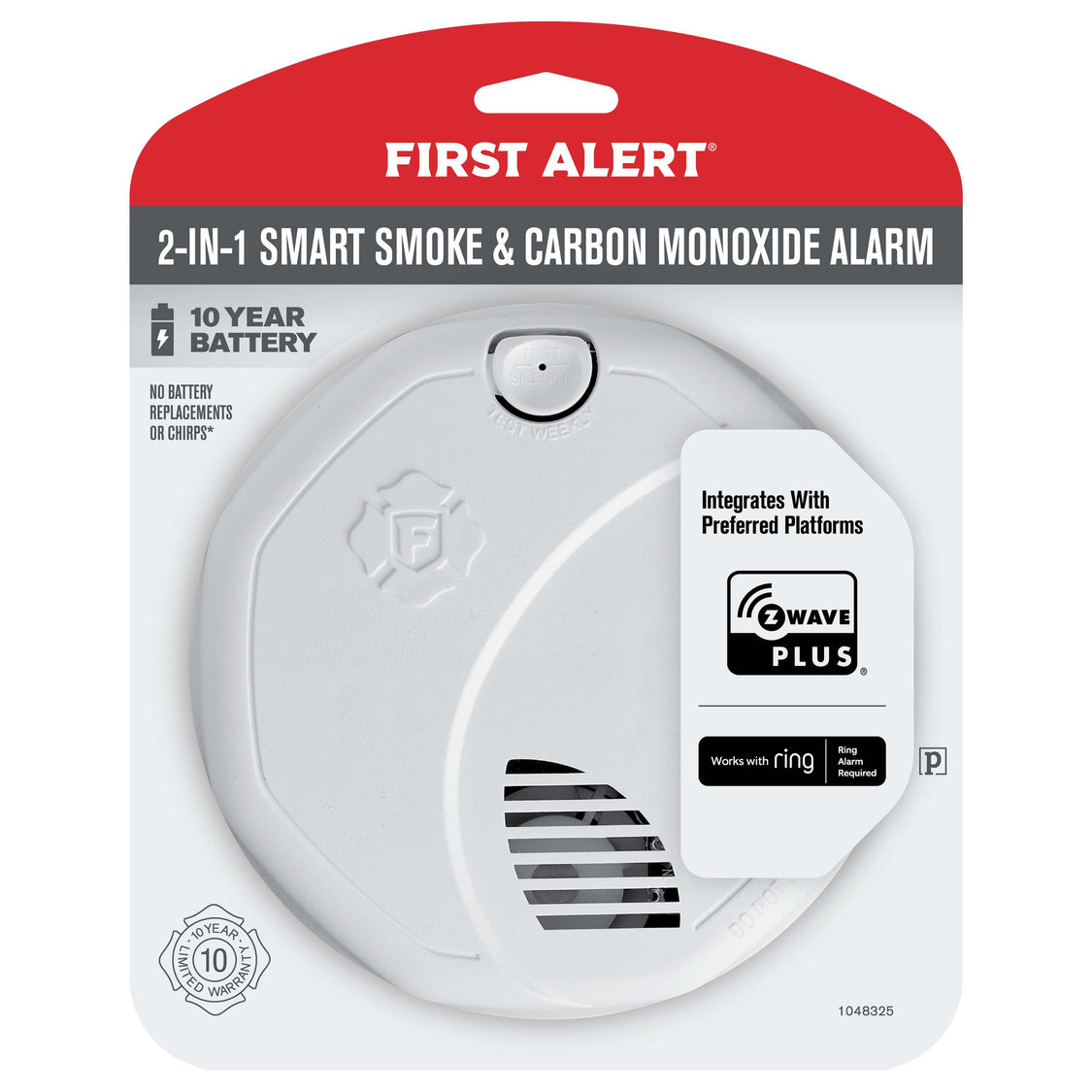 Z-WAVE Plus Smart Smoke & CO Alarm - Ring Compatible | SMCO410