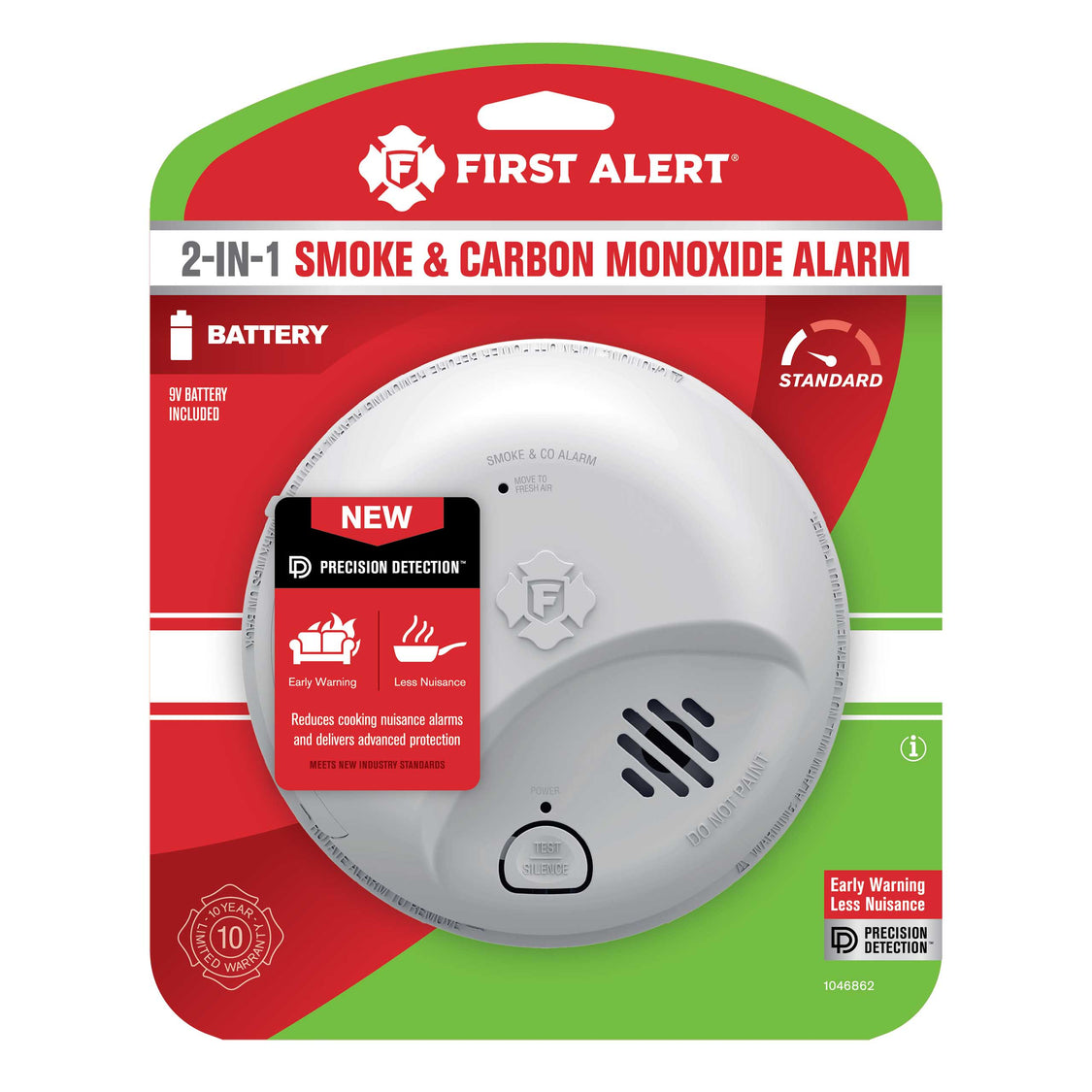 Battery-Operated 2-in-1 Smoke & Carbon Monoxide Alarm | SMICO100
